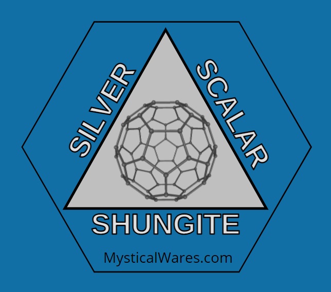 Silver Shungite Scalar Sticker (1 Laminated Sticker) - Mystical Wares