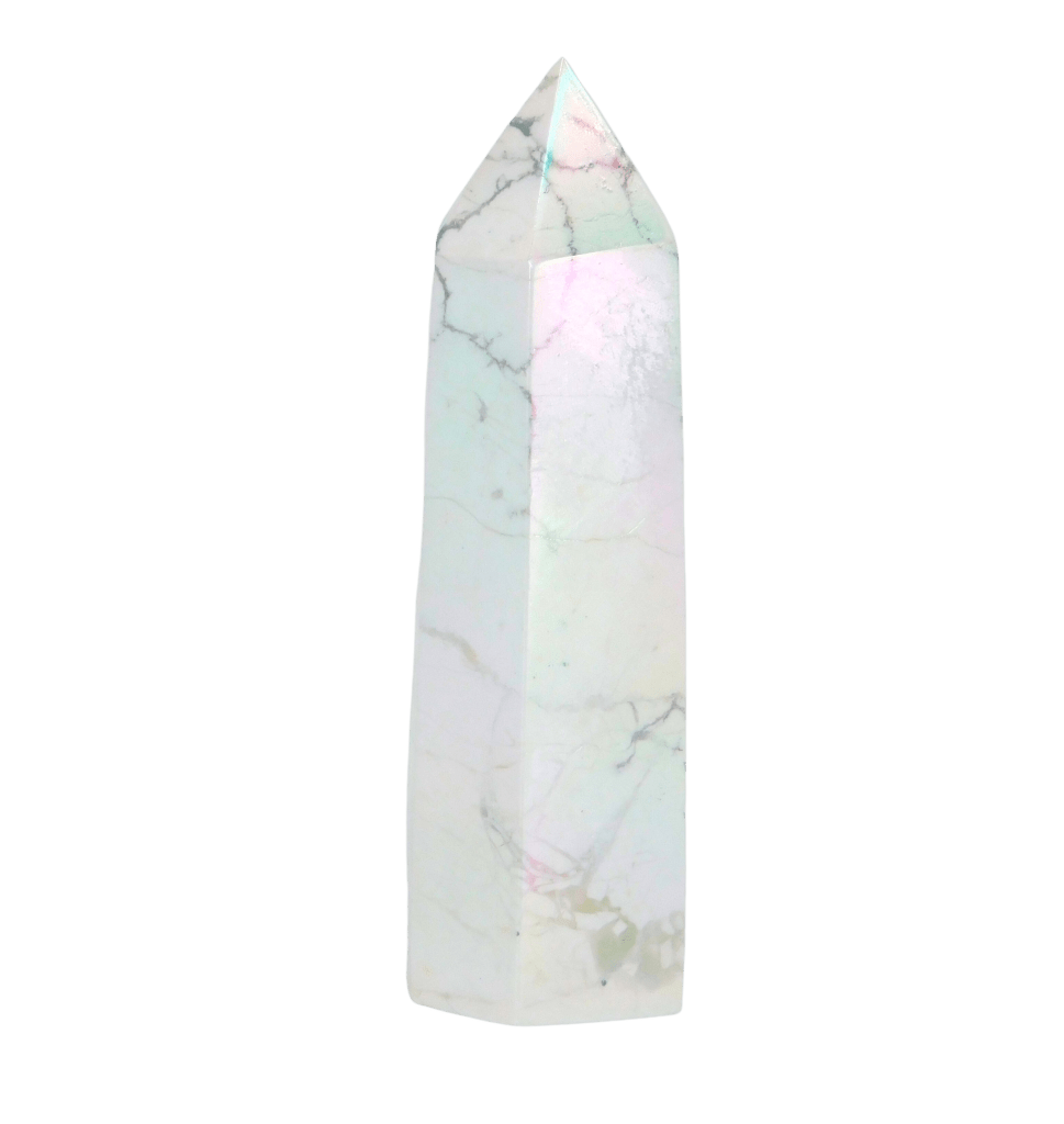 Aura White Howlite Tower - 3.25" - Mystical Wares