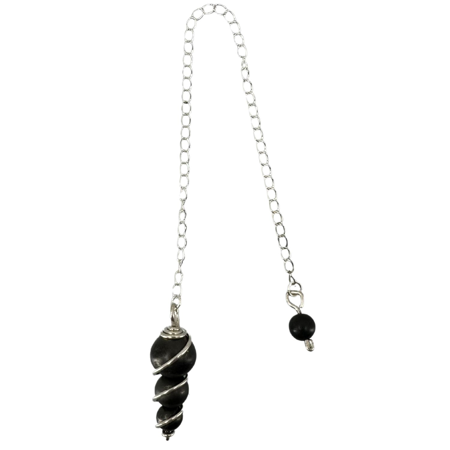 Cosmic Silver Shungite Pendulum - Mystical Wares