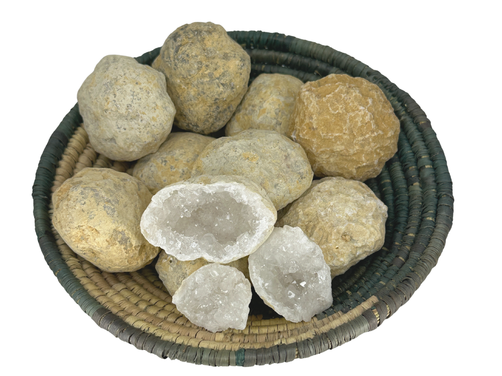 Clear Quartz Crystal Geode (Unbroken) - Mystical Wares